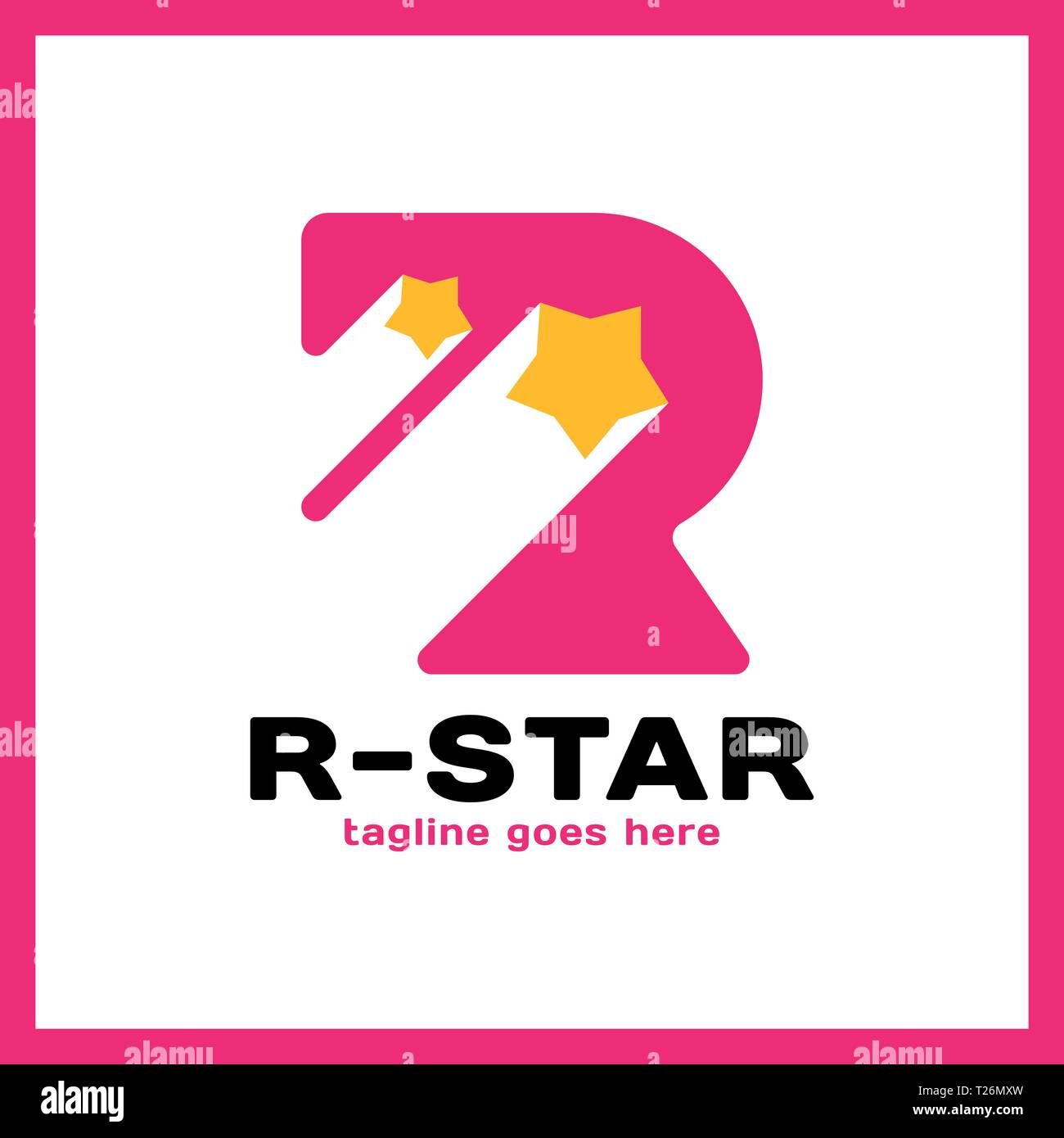 Letter R With Star Logo R Star Logo Vector Art, Icons, And Graphics
