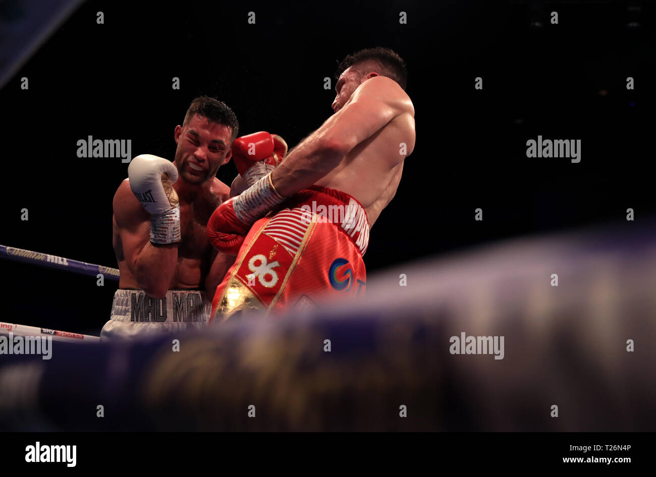 Scott Fitzgerald (left) and Anthony Fowler compete in the WBA ...