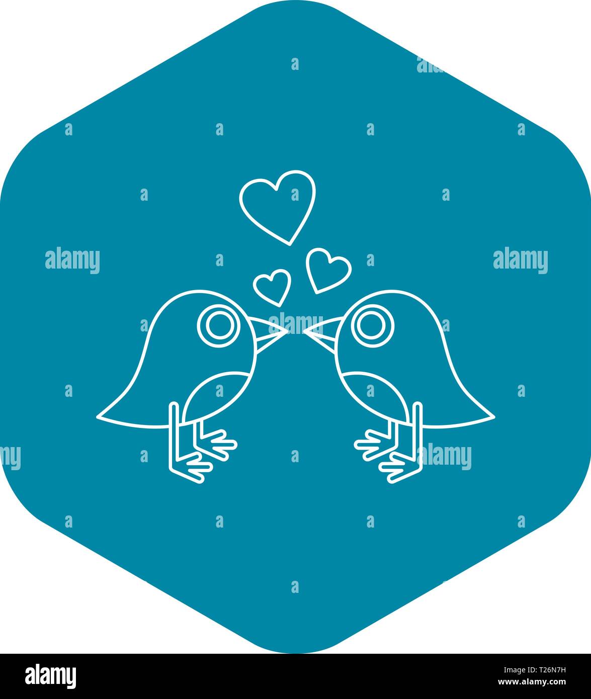 Birds singing icon, outline style Stock Vector Image & Art - Alamy