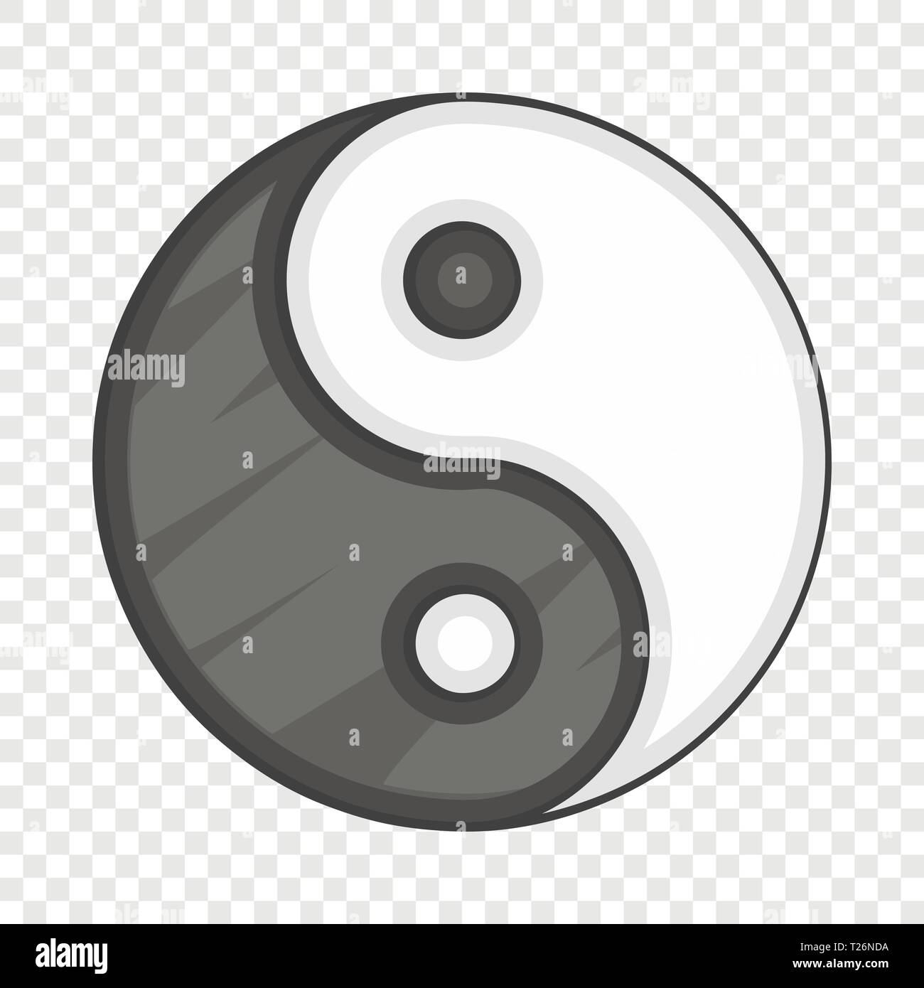 Ying yang icon, cartoon style Stock Vector Image & Art - Alamy