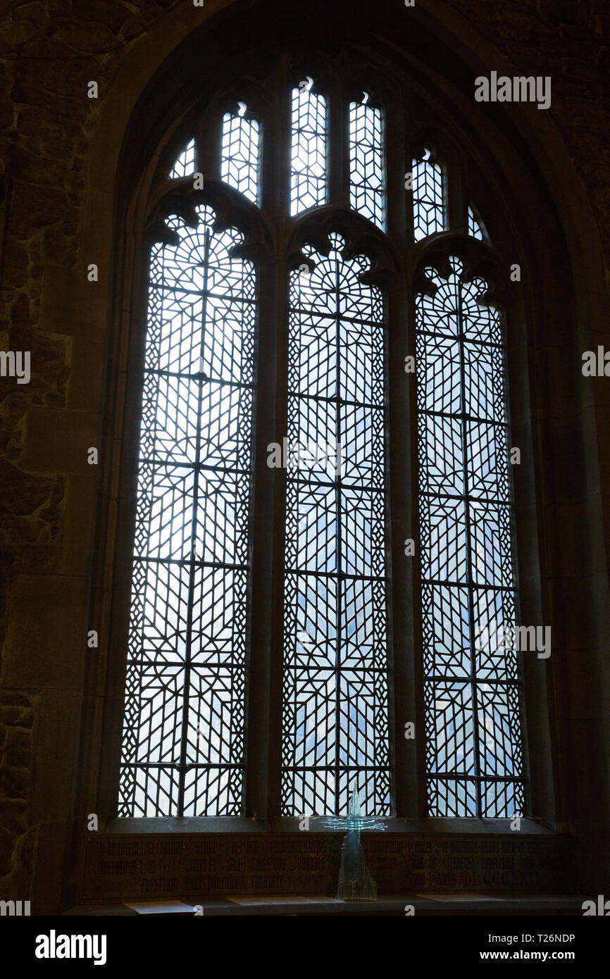 Commonwealth glass windows of Halifax Minster. West Yorkshire. UK ...