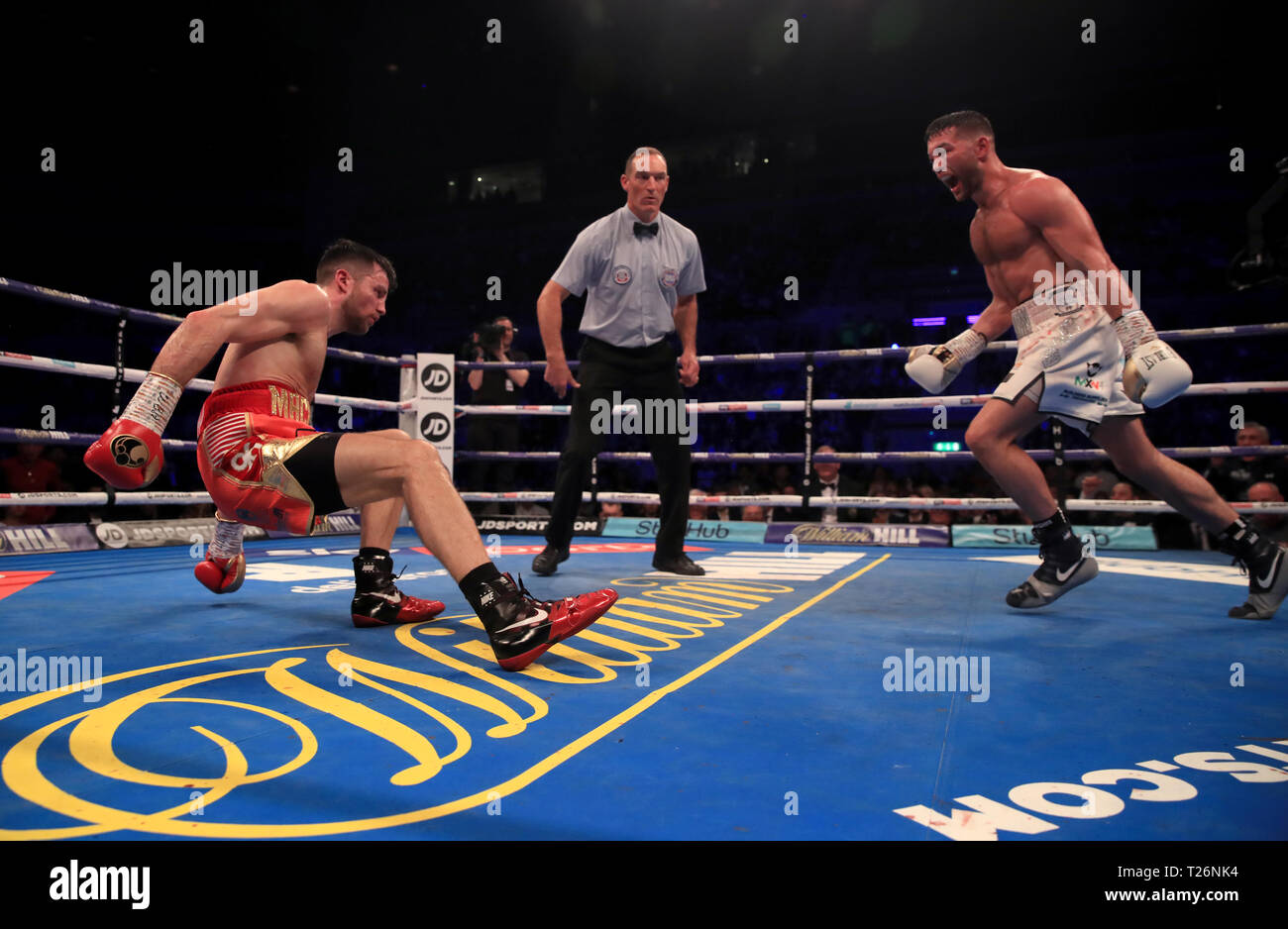 Scott Fitzgerald (right) and Anthony Fowler compete in the WBA ...