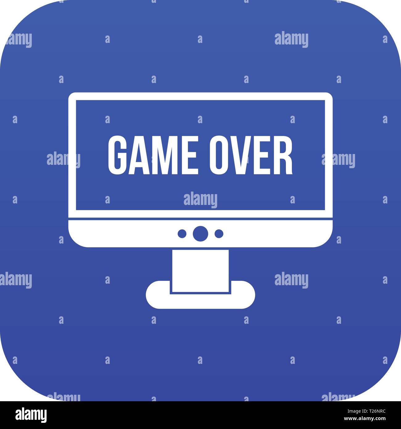 Game over icon digital blue Stock Vector Image & Art - Alamy
