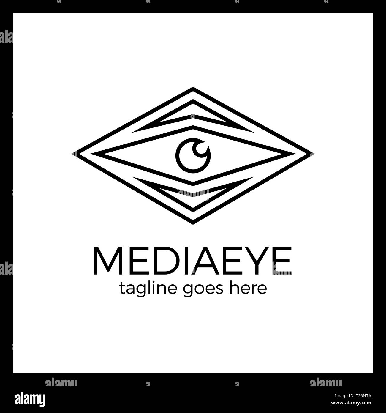 Media Eye Logo. Arrow rhombe logotype Stock Vector Image & Art - Alamy