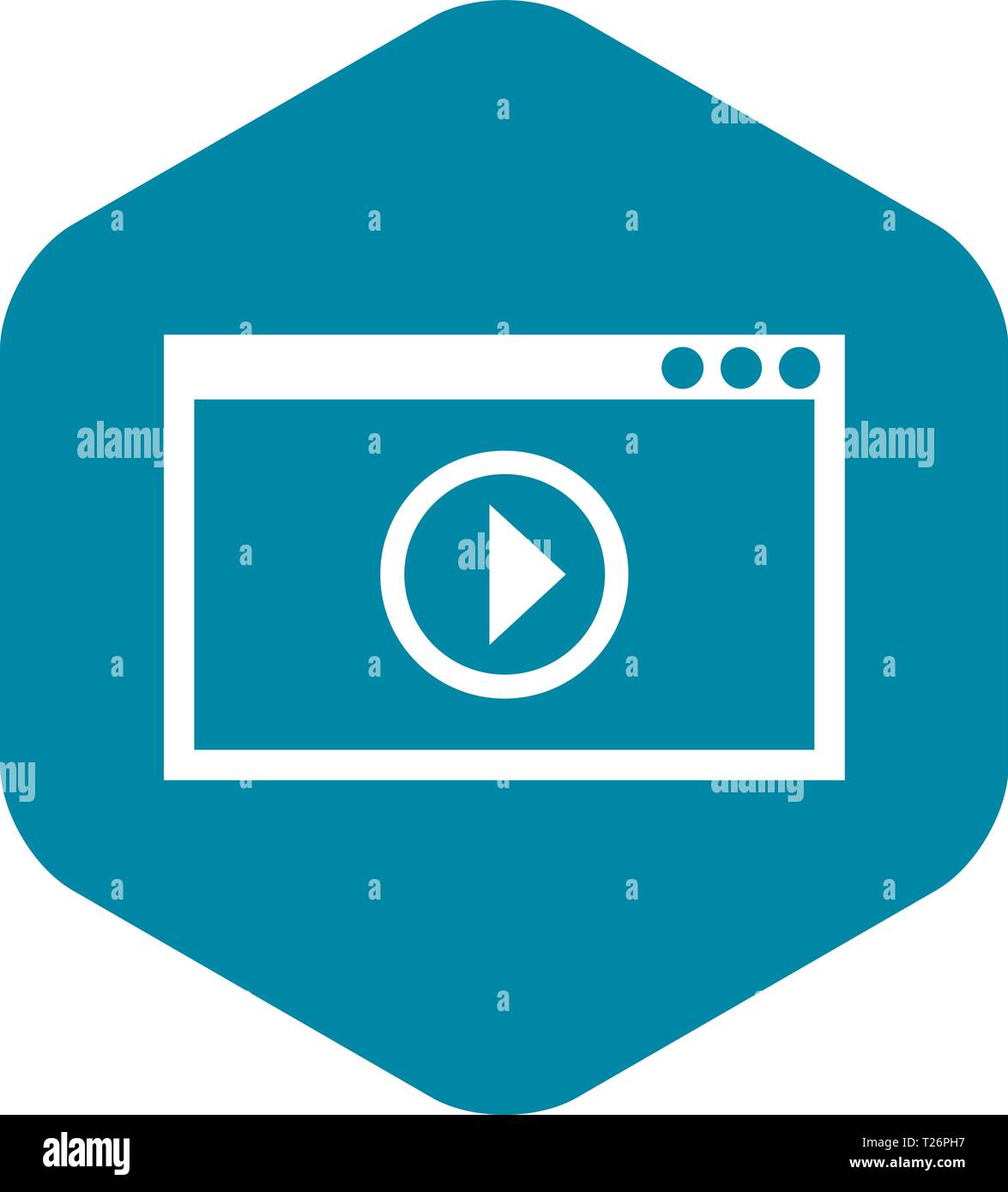 Program for video playback icon, simple style Stock Vector Image & Art ...