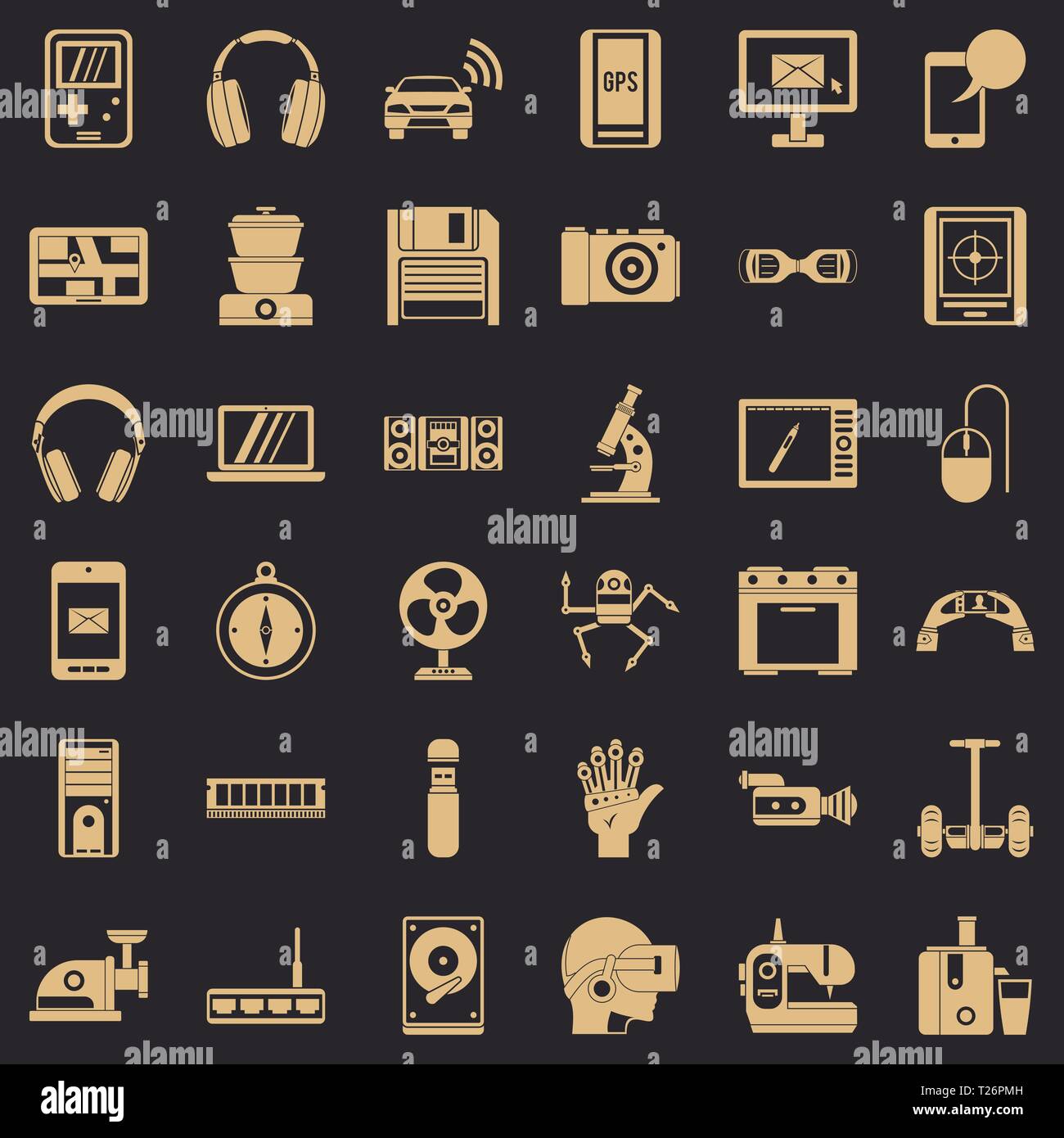 Device icons set, simple style Stock Vector Image & Art - Alamy