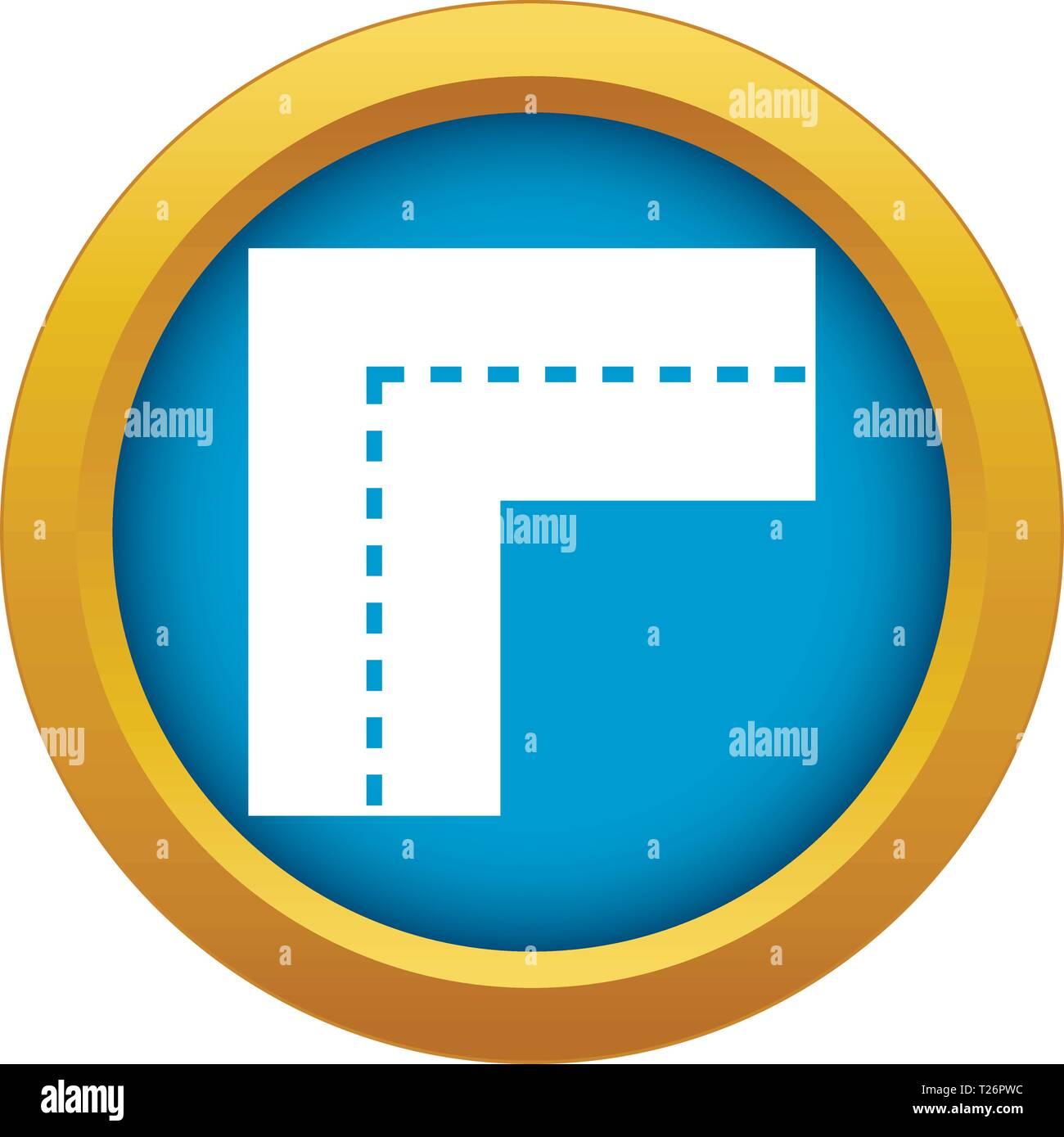Turning road icon blue vector isolated Stock Vector Image & Art - Alamy