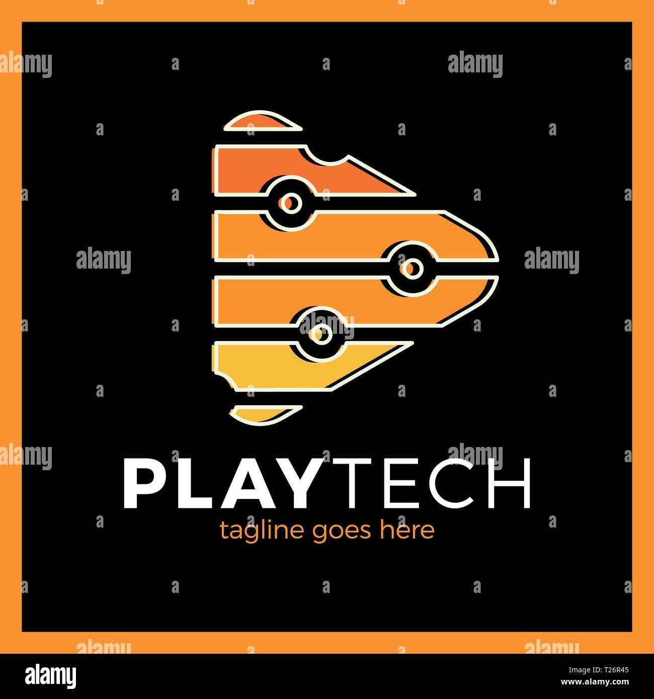 Play Tech Logo. Triangle media signal logotype Stock Vector Image & Art ...