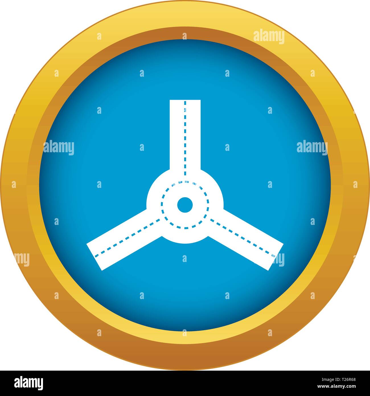 Roundabout icon blue vector isolated Stock Vector Image & Art - Alamy