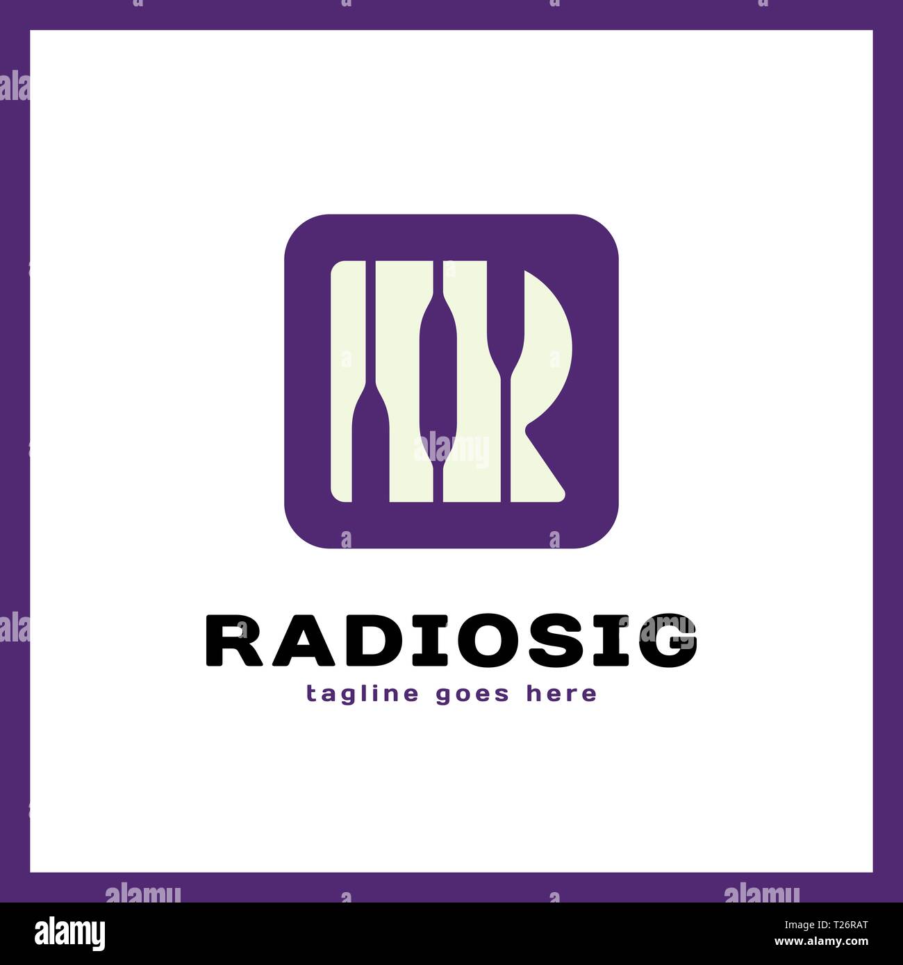 Round Letter R Logo - Radio Signal Stock Vector Image & Art - Alamy