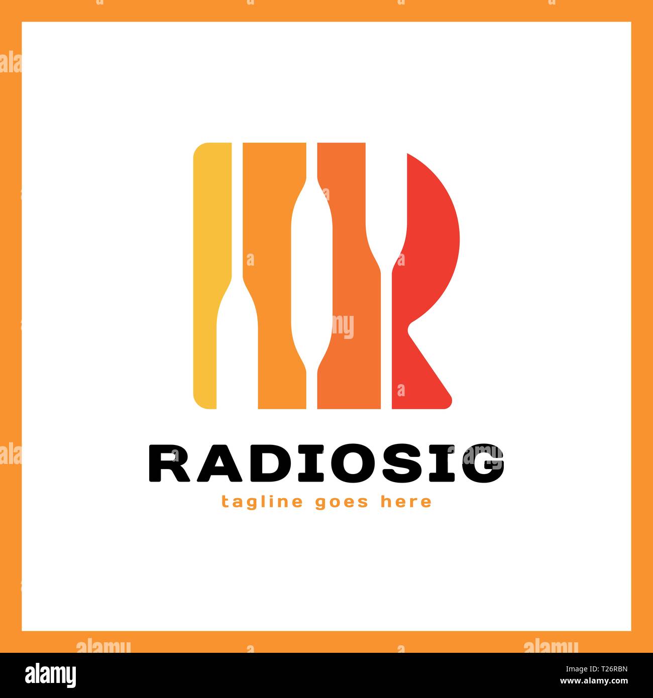 Round Letter R Logo - Radio Signal Stock Vector Image & Art - Alamy