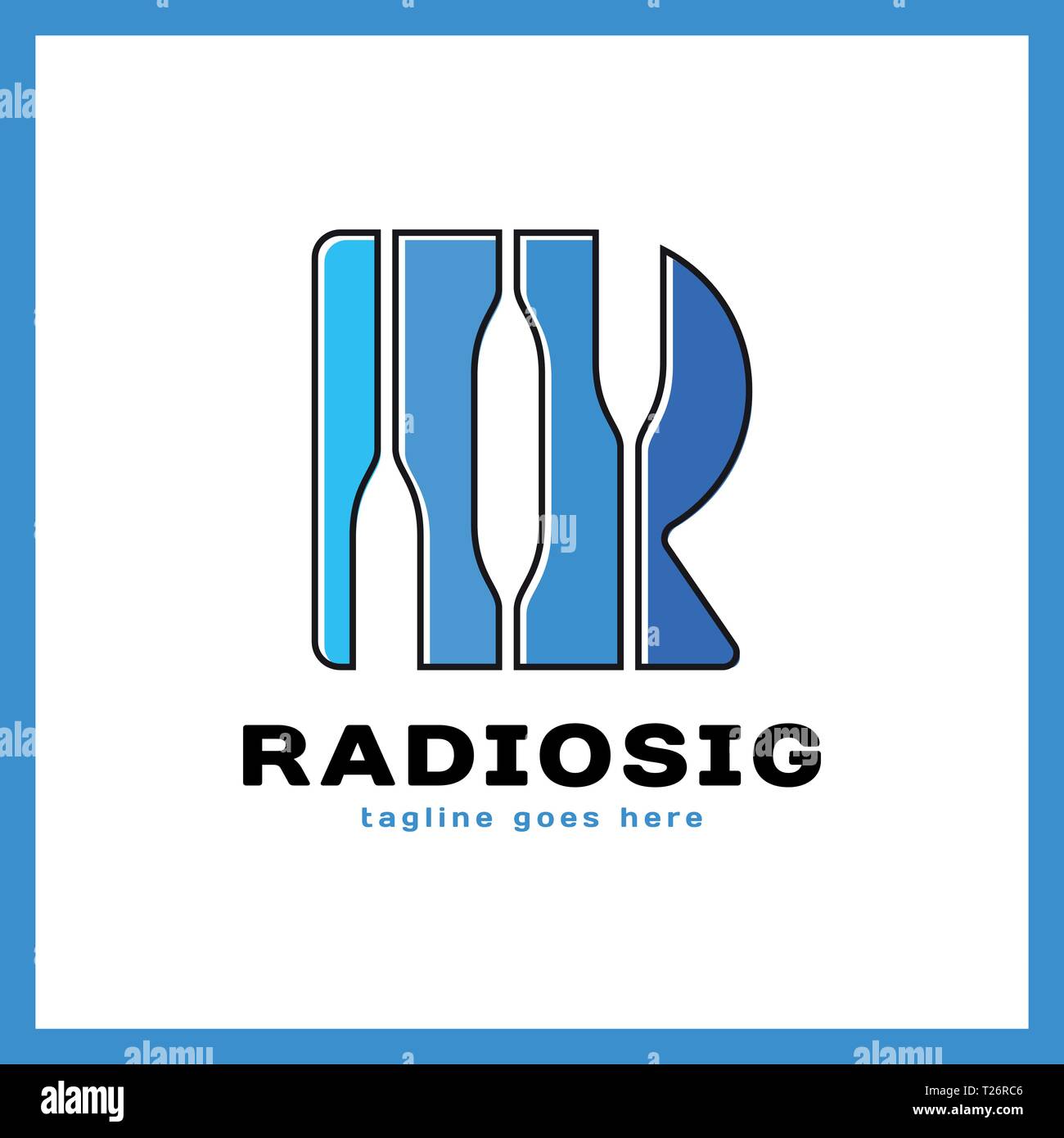 Round Letter R Logo - Radio Signal Stock Vector Image & Art - Alamy