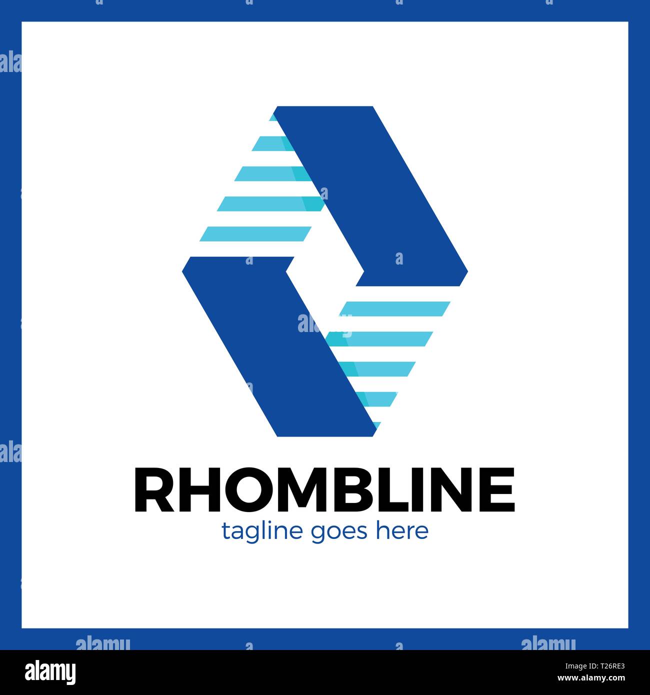 Rhomb Line Logotype. Sport logo Stock Vector Image & Art - Alamy