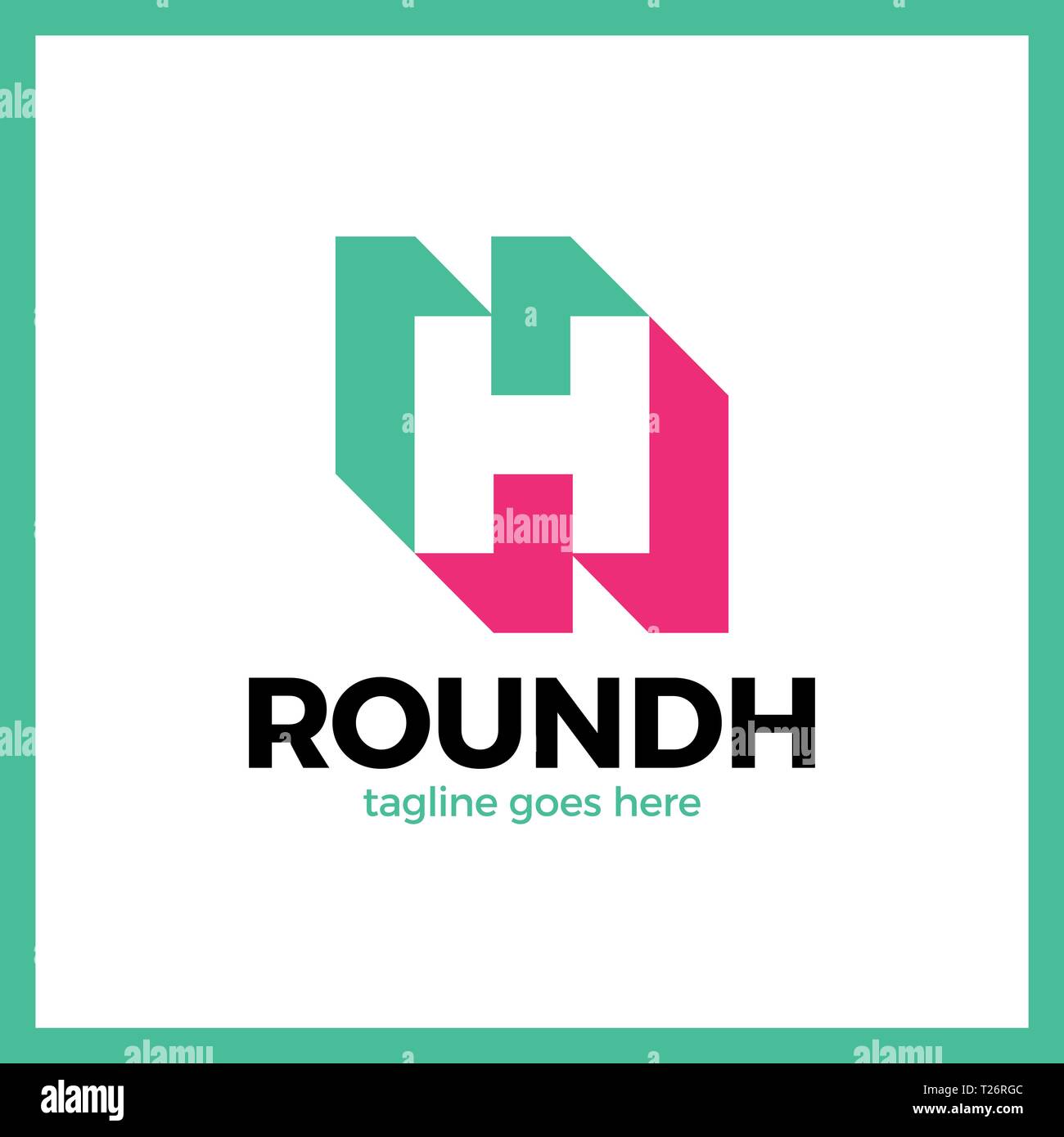 negative space letter H logo Stock Vector Image & Art - Alamy