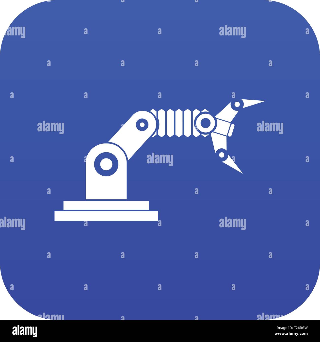 Robotic hand manipulator icon digital blue Stock Vector Image & Art - Alamy