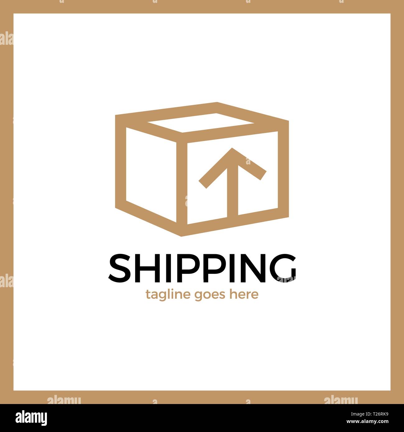 Shipping Box Arrow Up Logo Stock Vector Image & Art - Alamy
