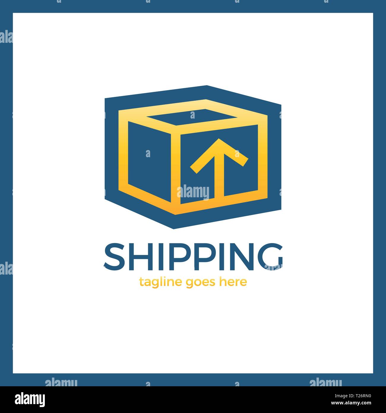 Shipping Box Arrow Up Logo Stock Vector Image & Art - Alamy