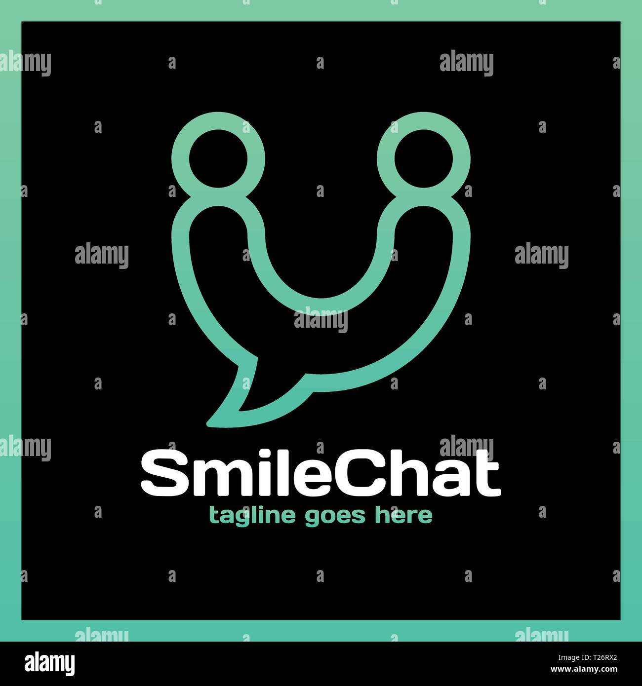 Smile Chat Logo - Happy People Stock Vector Image & Art - Alamy