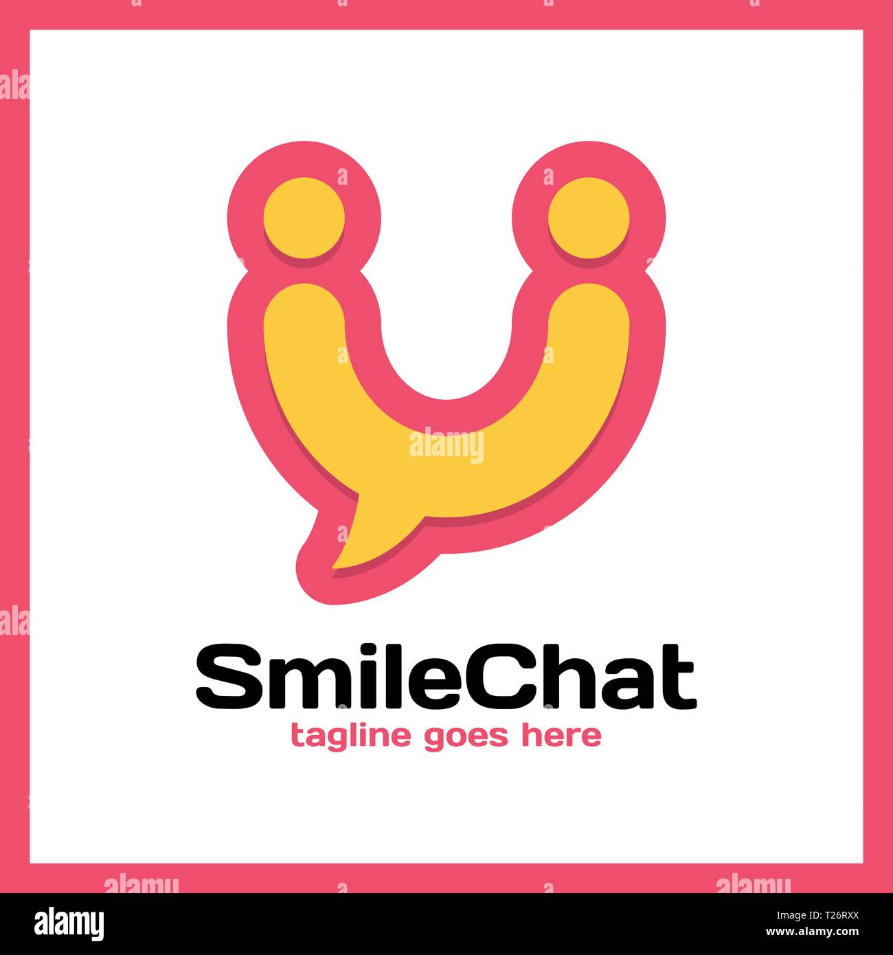 Smile Chat Logo - Happy People Stock Vector Image & Art - Alamy