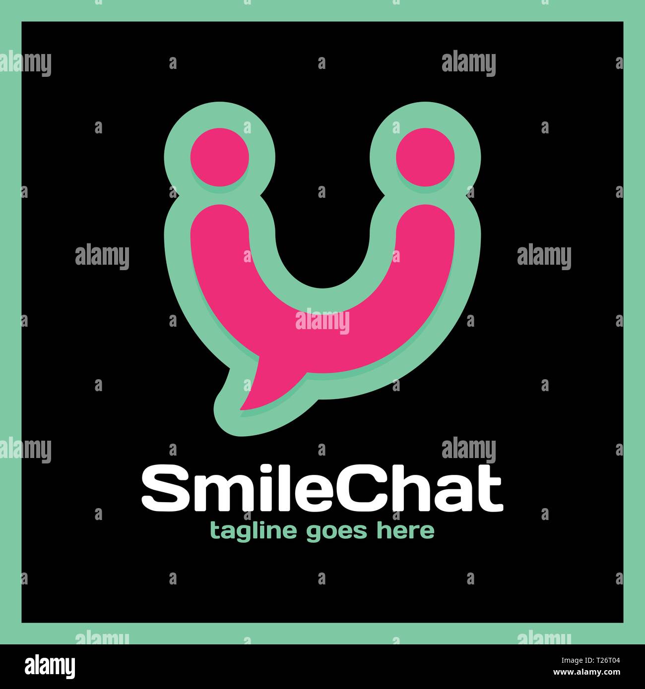 Smile Chat Logo - Happy People Stock Vector Image & Art - Alamy