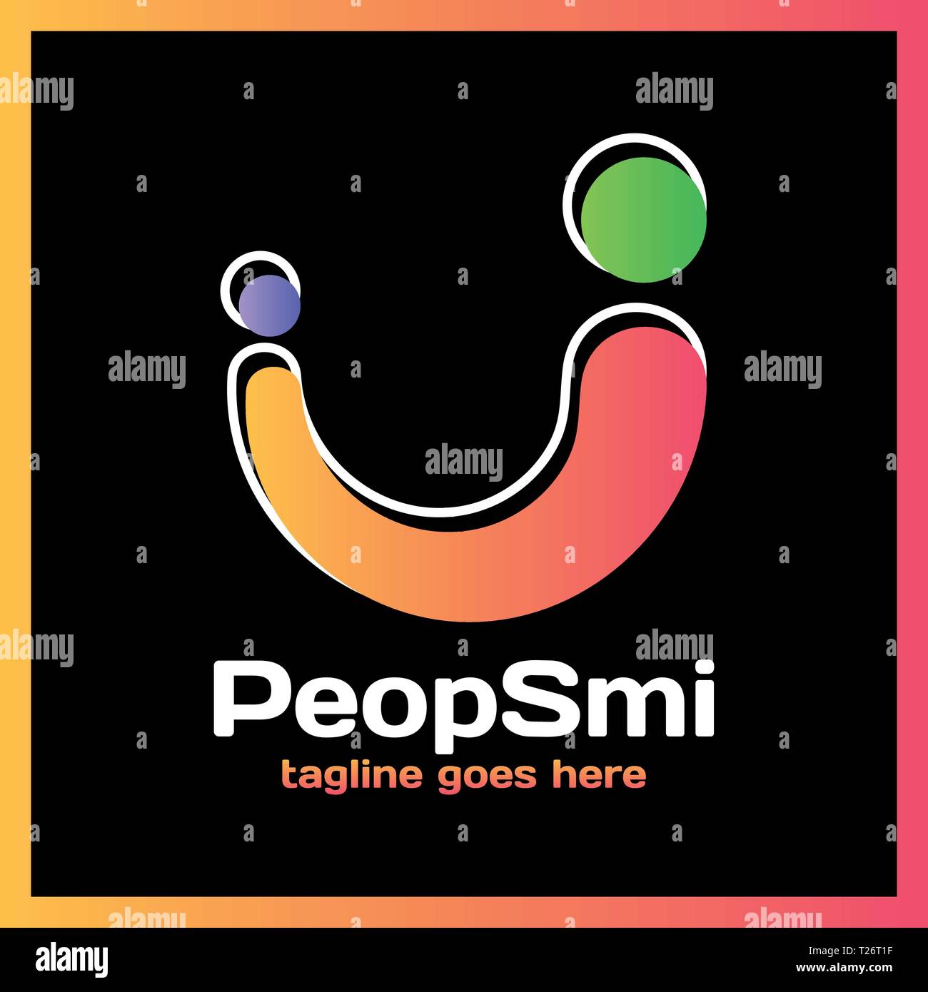 Smile People Logo - Happy Chat Stock Vector Image & Art - Alamy