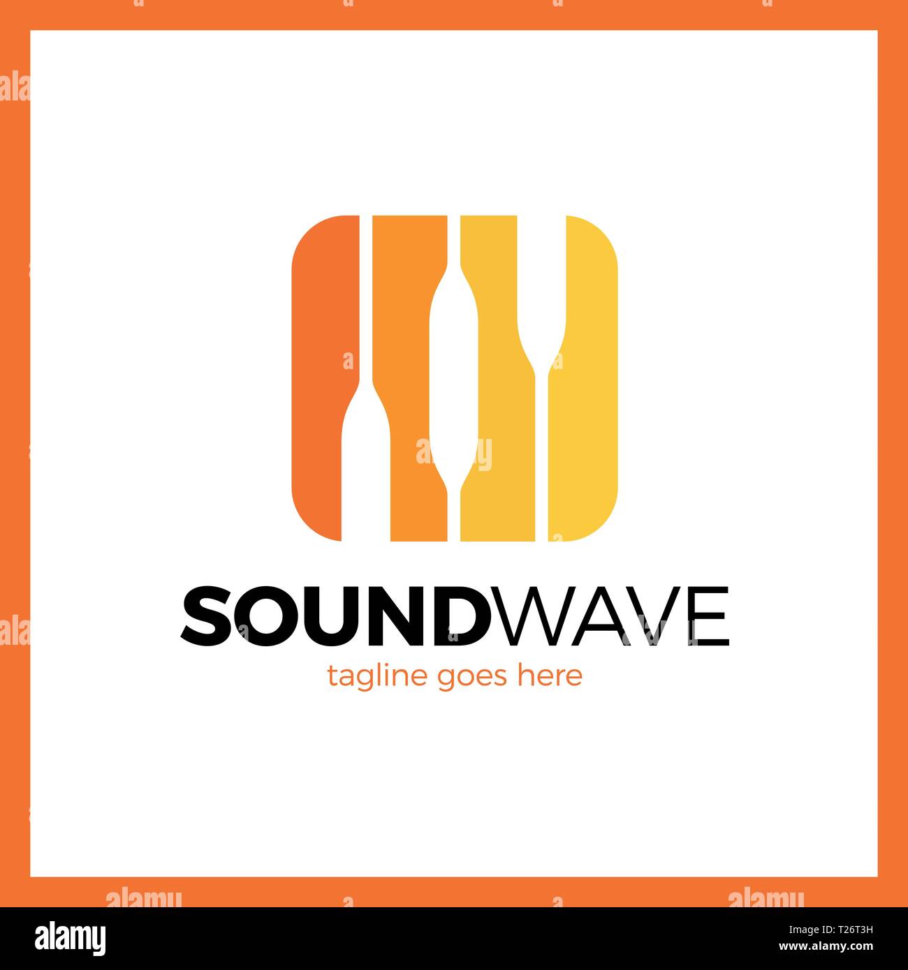Round Square Radio Signal Logo. Wave Line logotype Stock Vector Image ...
