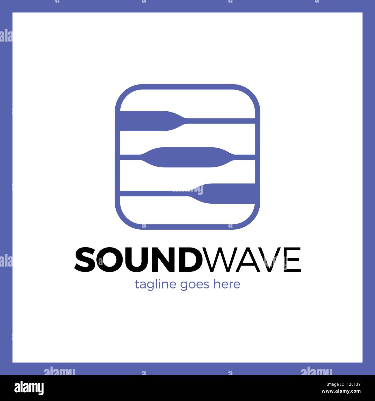 Round Square Radio Signal Logo. Wave Line logotype Stock Vector Image ...