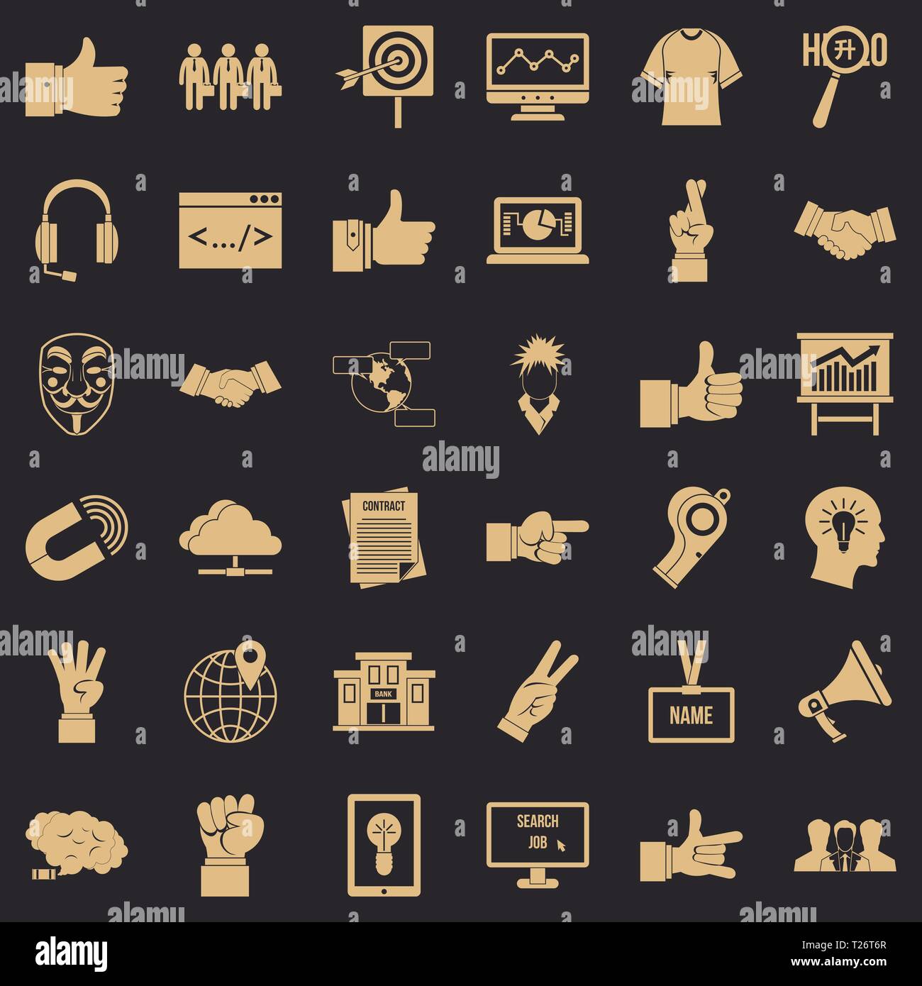 Different gesture icons set, simple style Stock Vector Image & Art - Alamy