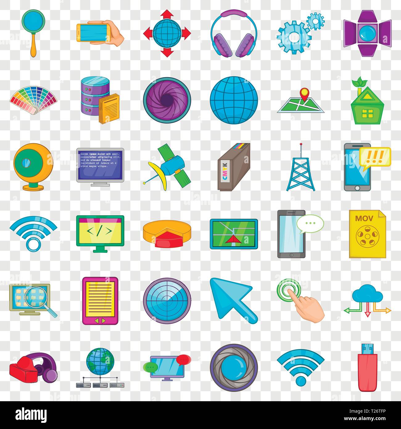 Web growth icons set, cartoon style Stock Vector Image & Art - Alamy