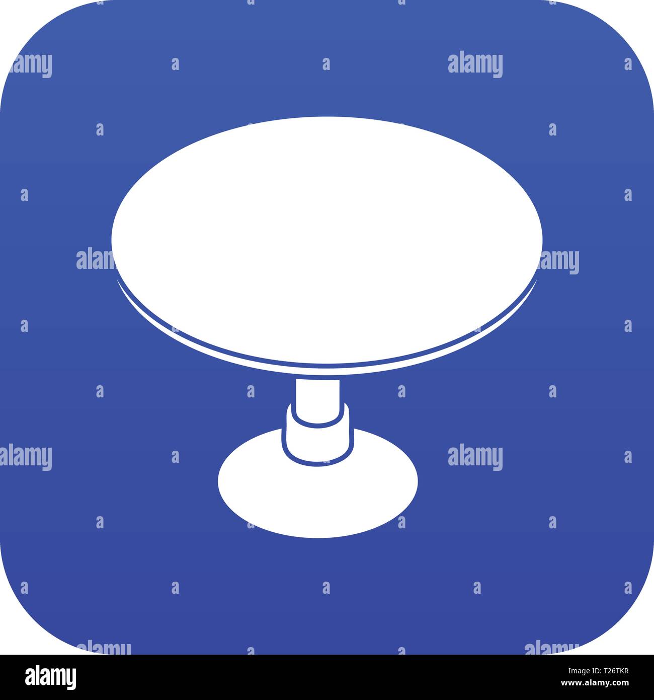 Round table icon blue vector Stock Vector Image & Art - Alamy