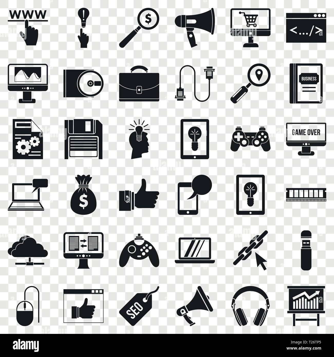 Web link icons set, simple style Stock Vector Image & Art - Alamy