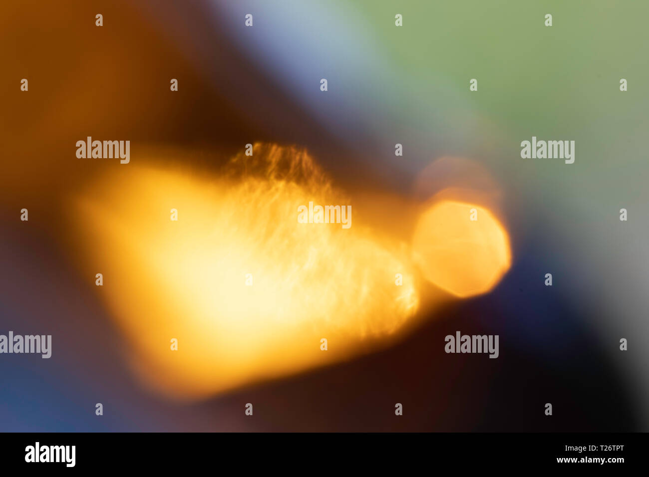 Colorful patch, light reflections, bokeh - diffracted sun rays in a ...