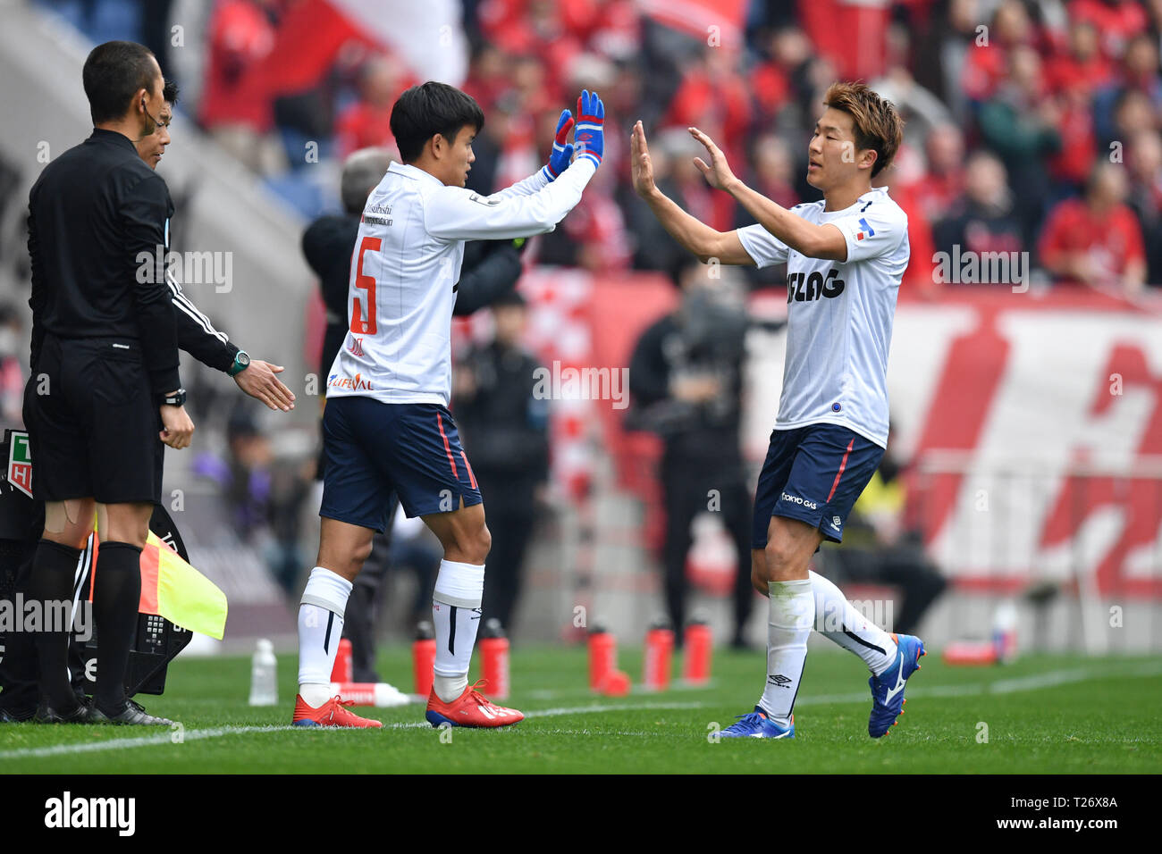 Saitama, Japan, Credit: MATSUO. 30th Mar, 2019. (L-R) Takefusa Kubo ...