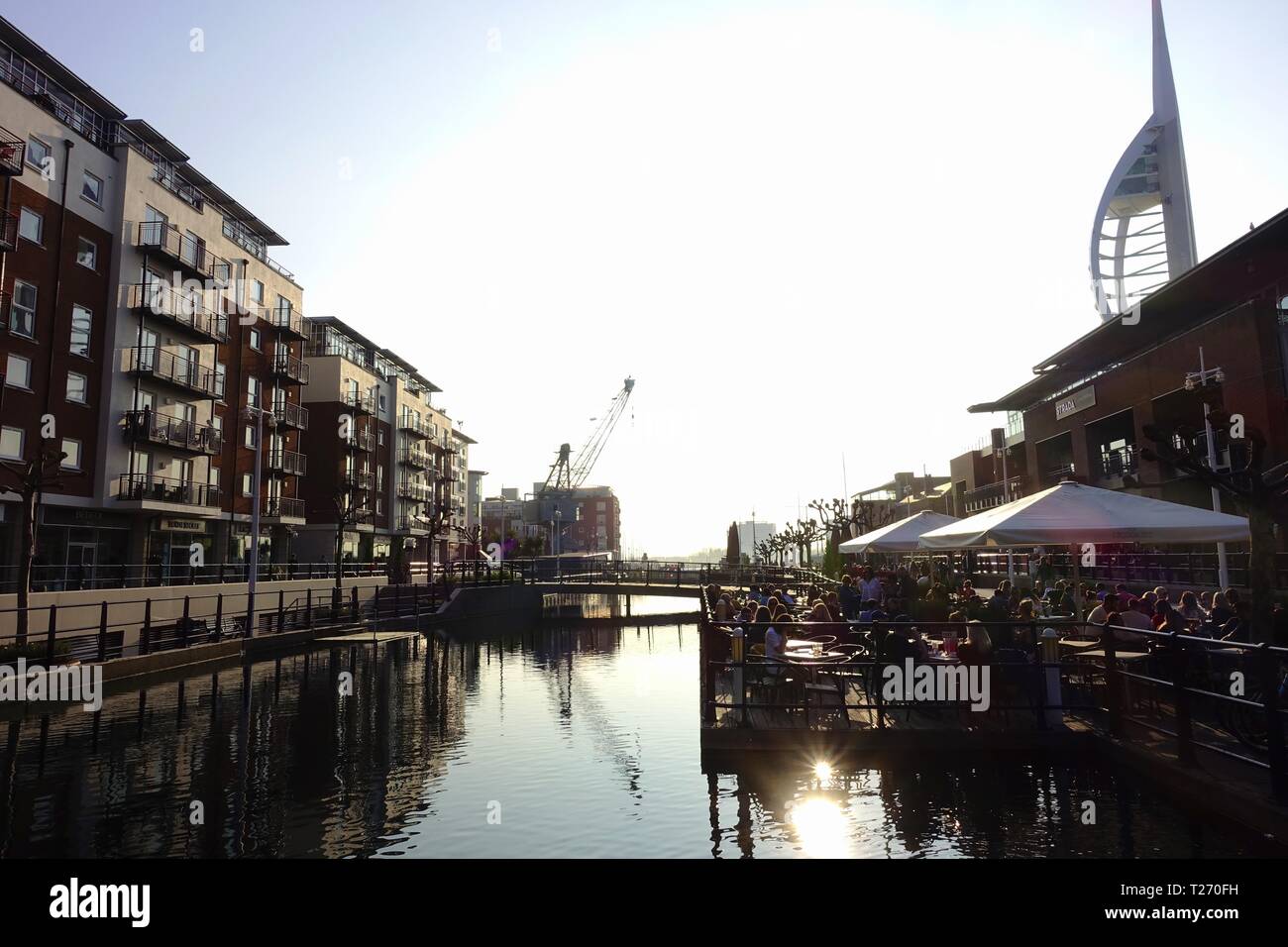 Gunwharf quays crane hi-res stock photography and images - Alamy