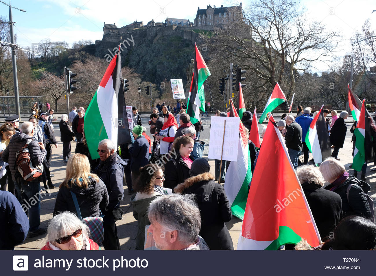 Edinburgh, Scotland, UK. 30th March 2019. Gathering in Castle Street ...