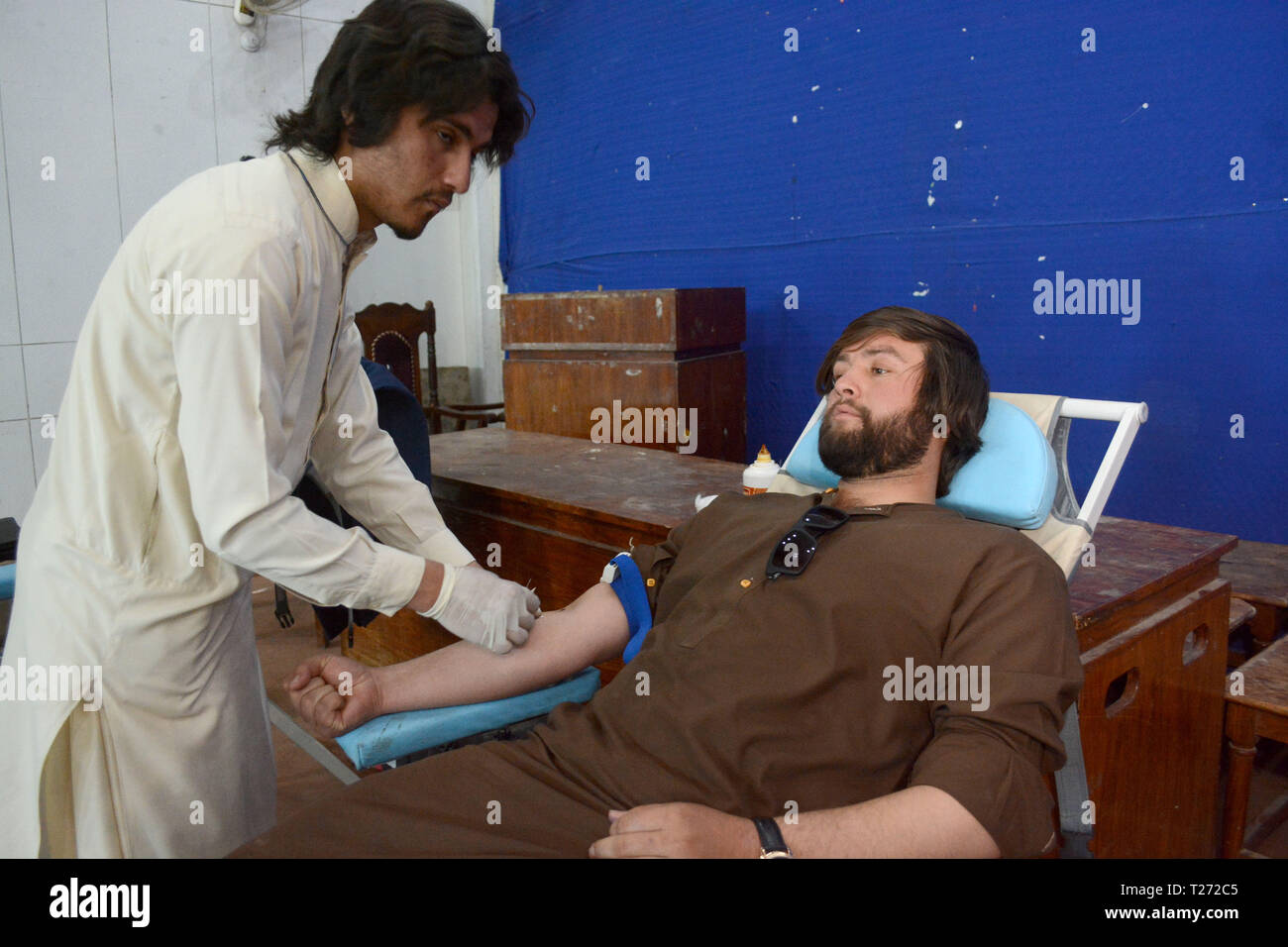 QUETTA-PAKISTAN, March 30, 2019: volunteers are Donating blood to ...