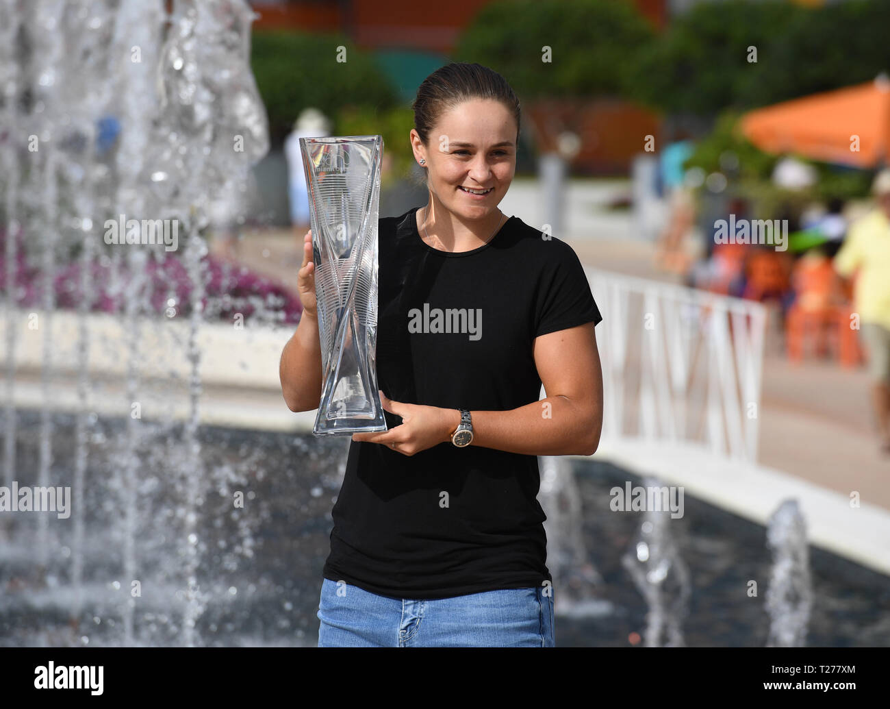 Miami Gardens FL, USA. 30th Mar, 2019. Ashleigh Barty poses with the ...