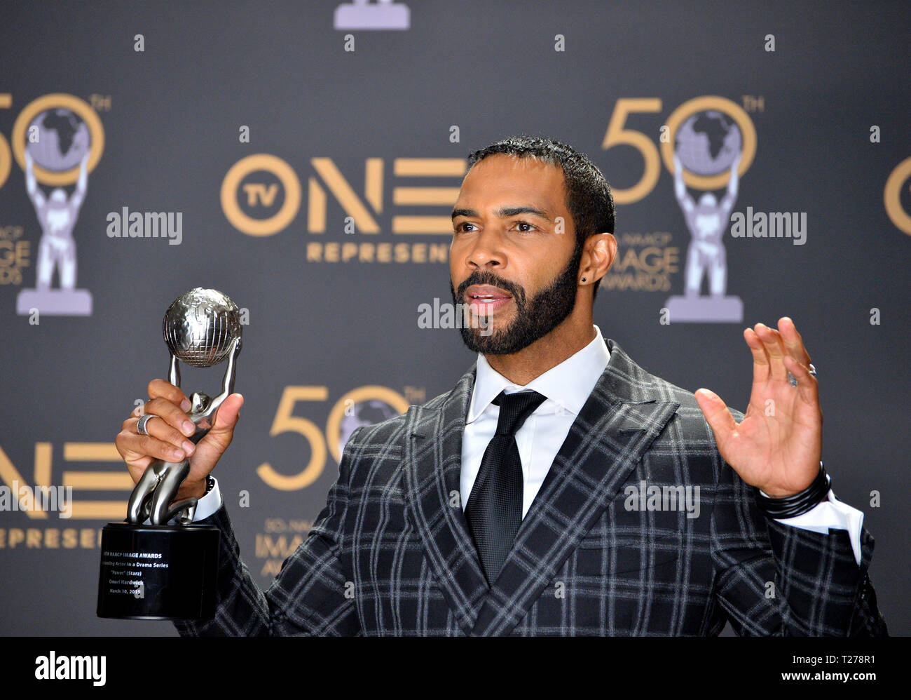 California, USA. 30th March 2019. Omari Hardwick at the 50th NAACP ...