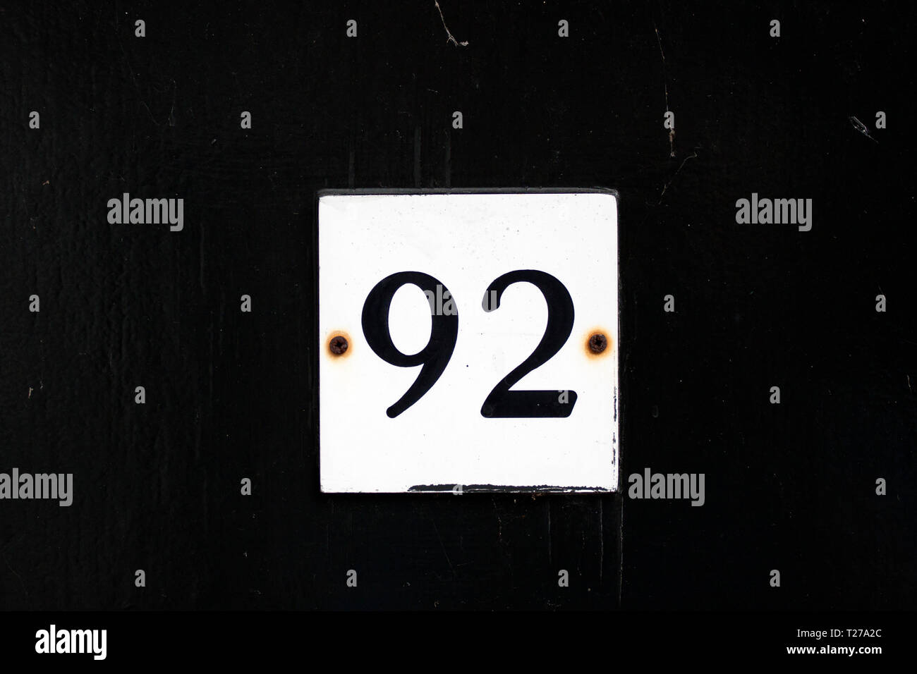 Plate number 92 hi-res stock photography and images - Alamy