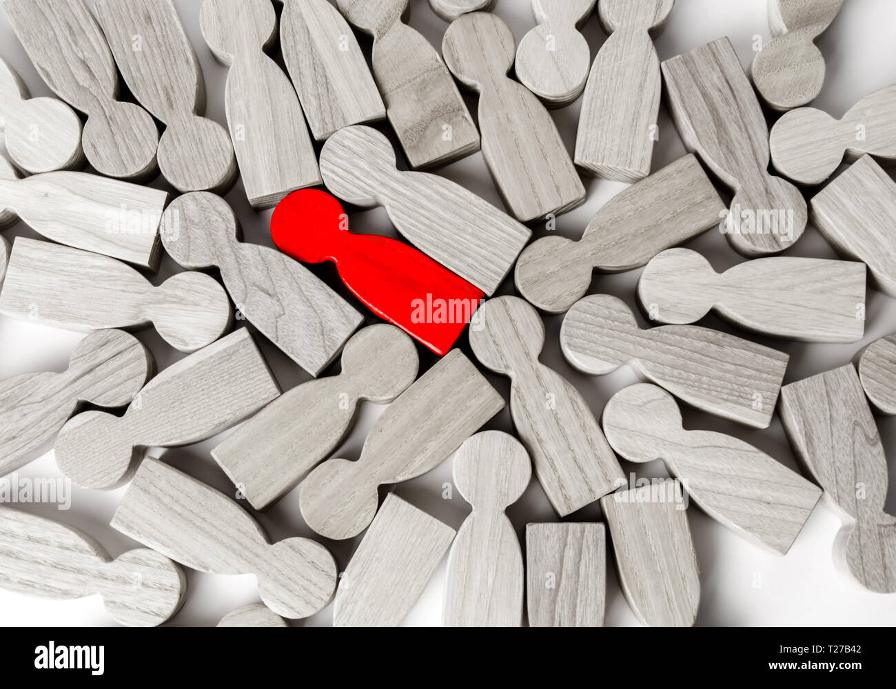 Red human figure among many other people. Zero infected. A talented ...