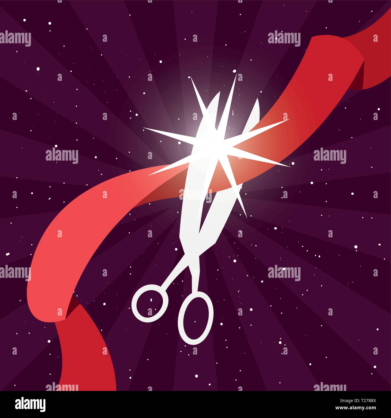 commercial grand opening scissors vector illustration design Stock ...