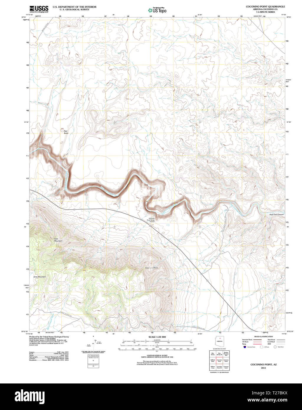 Coconino map hi-res stock photography and images - Alamy