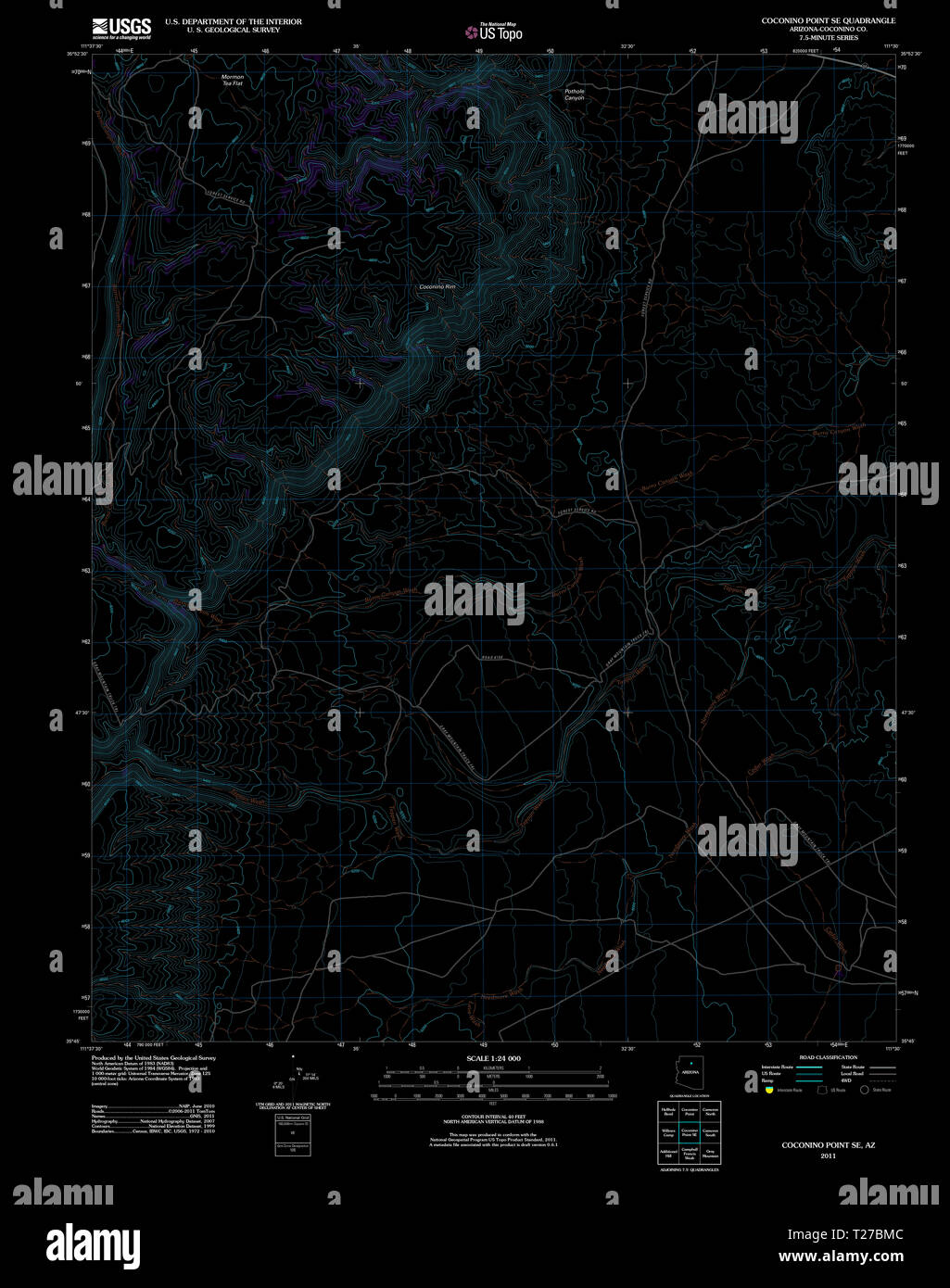 Coconino map hi-res stock photography and images - Alamy
