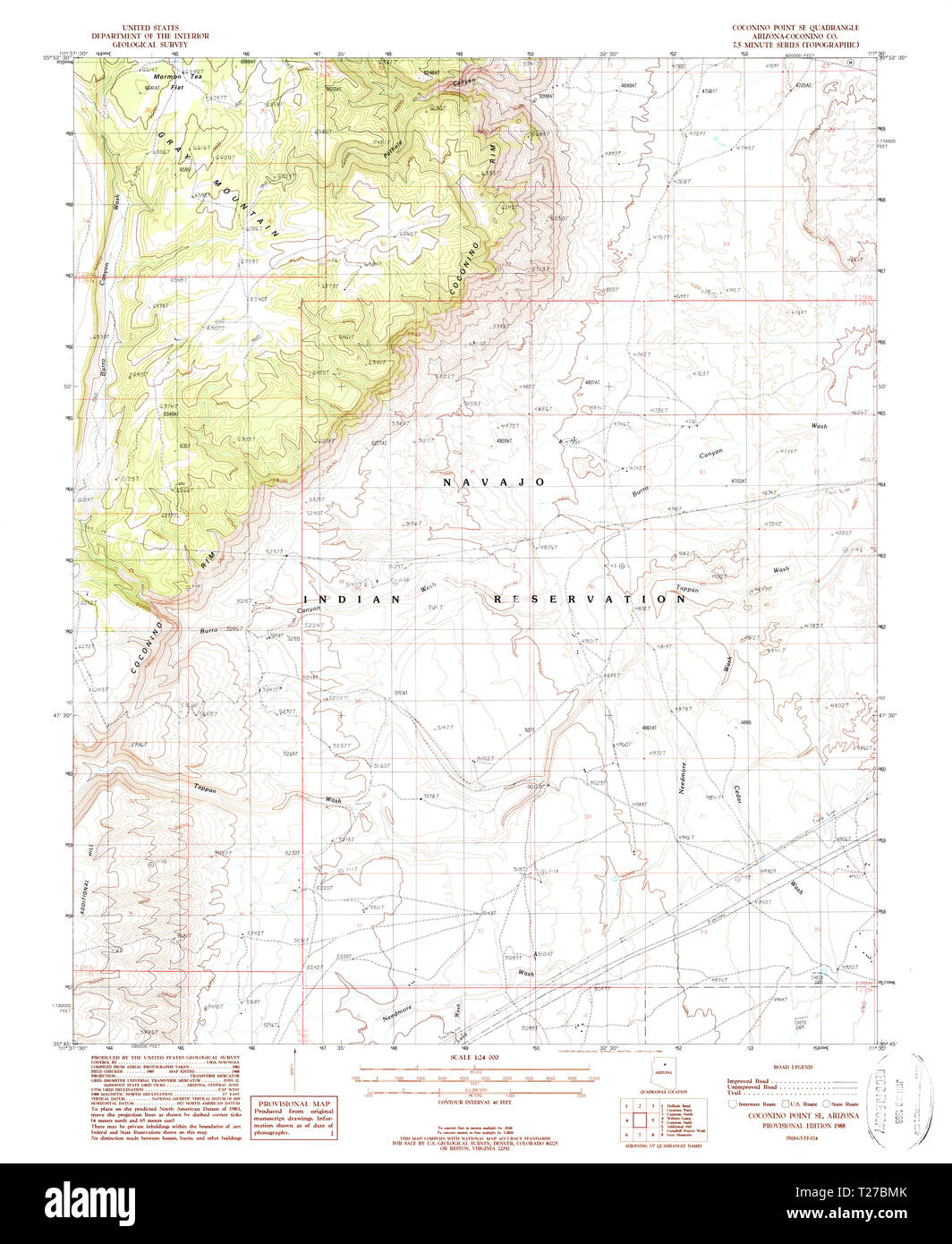 Coconino map hi-res stock photography and images - Alamy