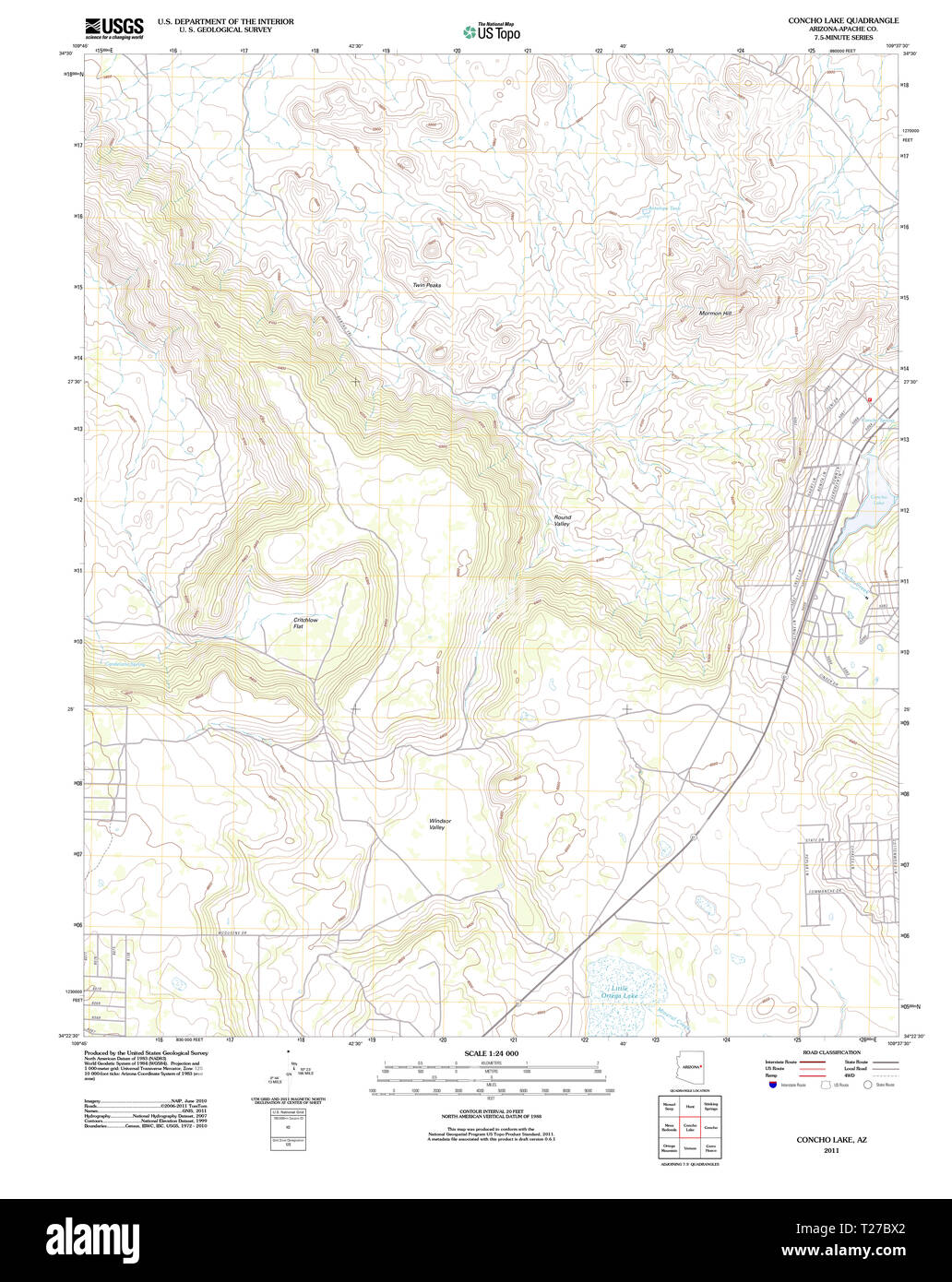 Concho arizona map hi-res stock photography and images - Alamy
