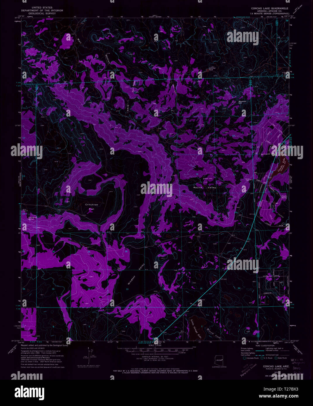 Concho arizona map hi-res stock photography and images - Alamy