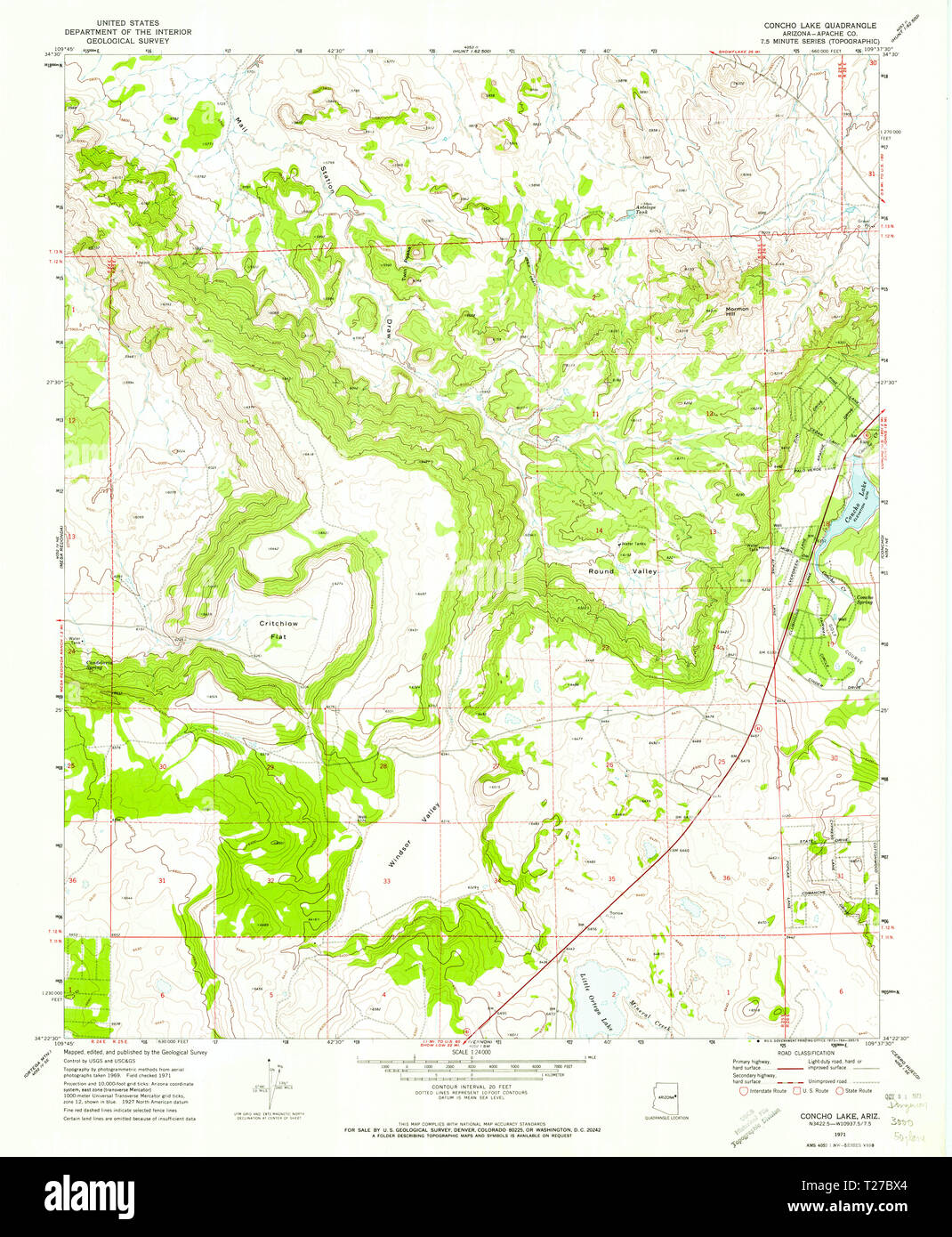 Concho arizona map hi-res stock photography and images - Alamy