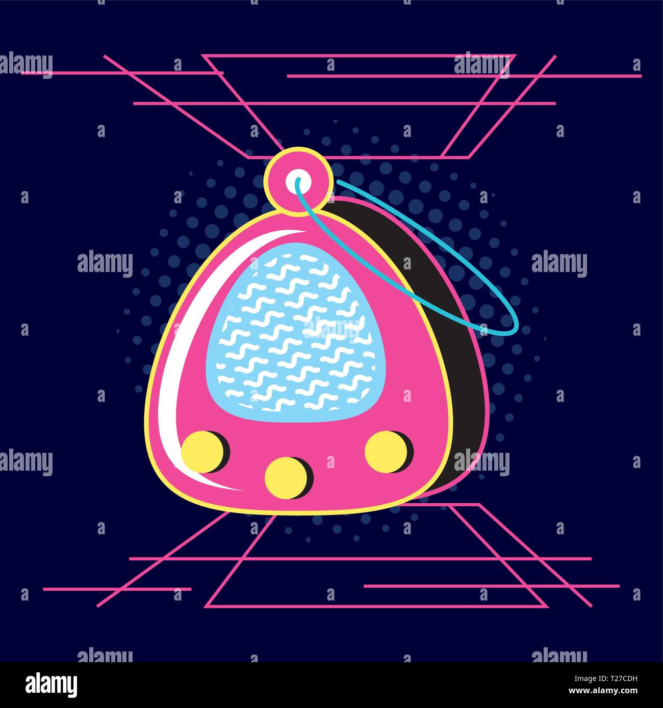 video game hand of nineties retro vector illustration design Stock ...