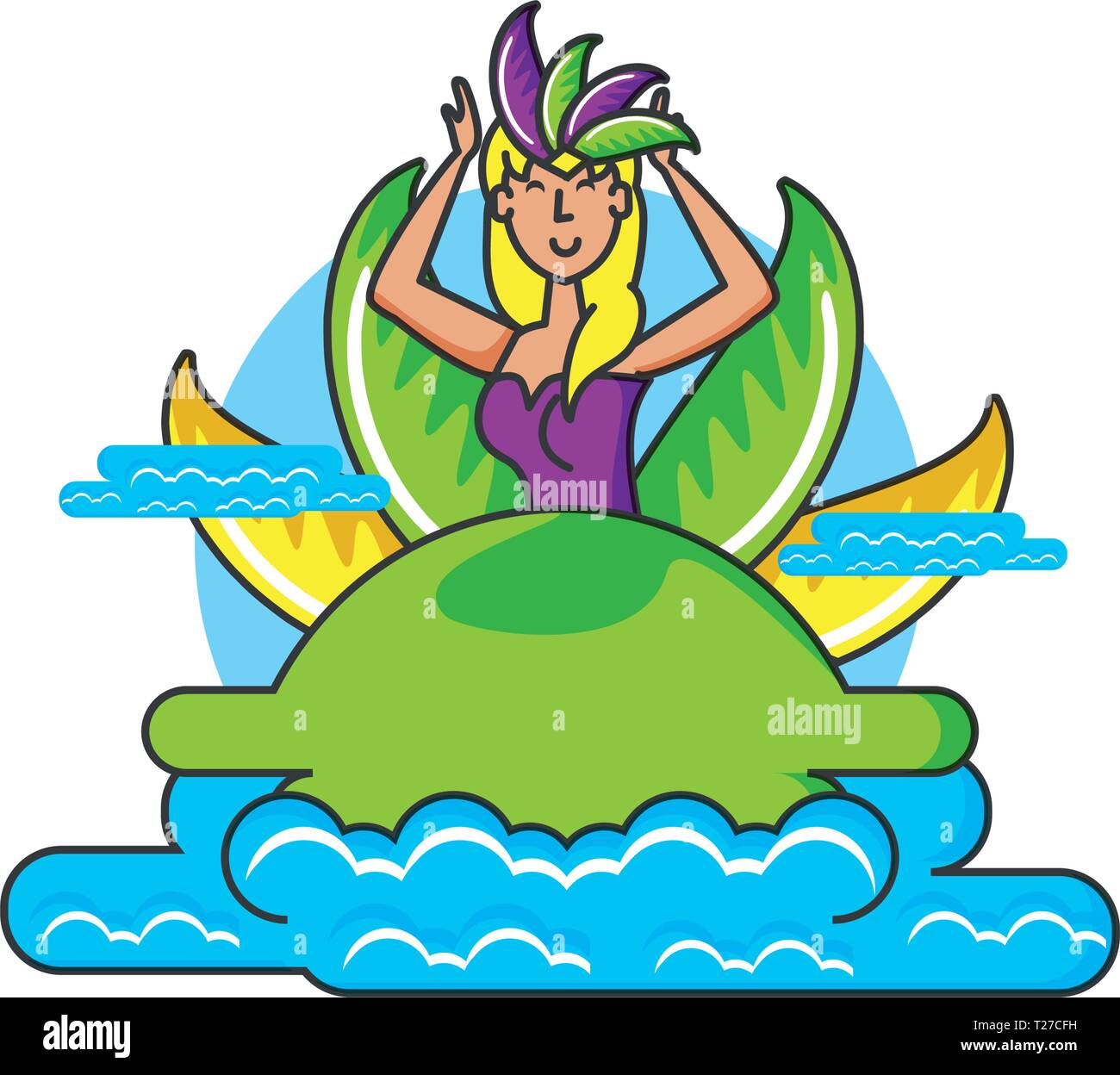 Cartoon woman samba dancer brazil Stock Vector Images - Alamy