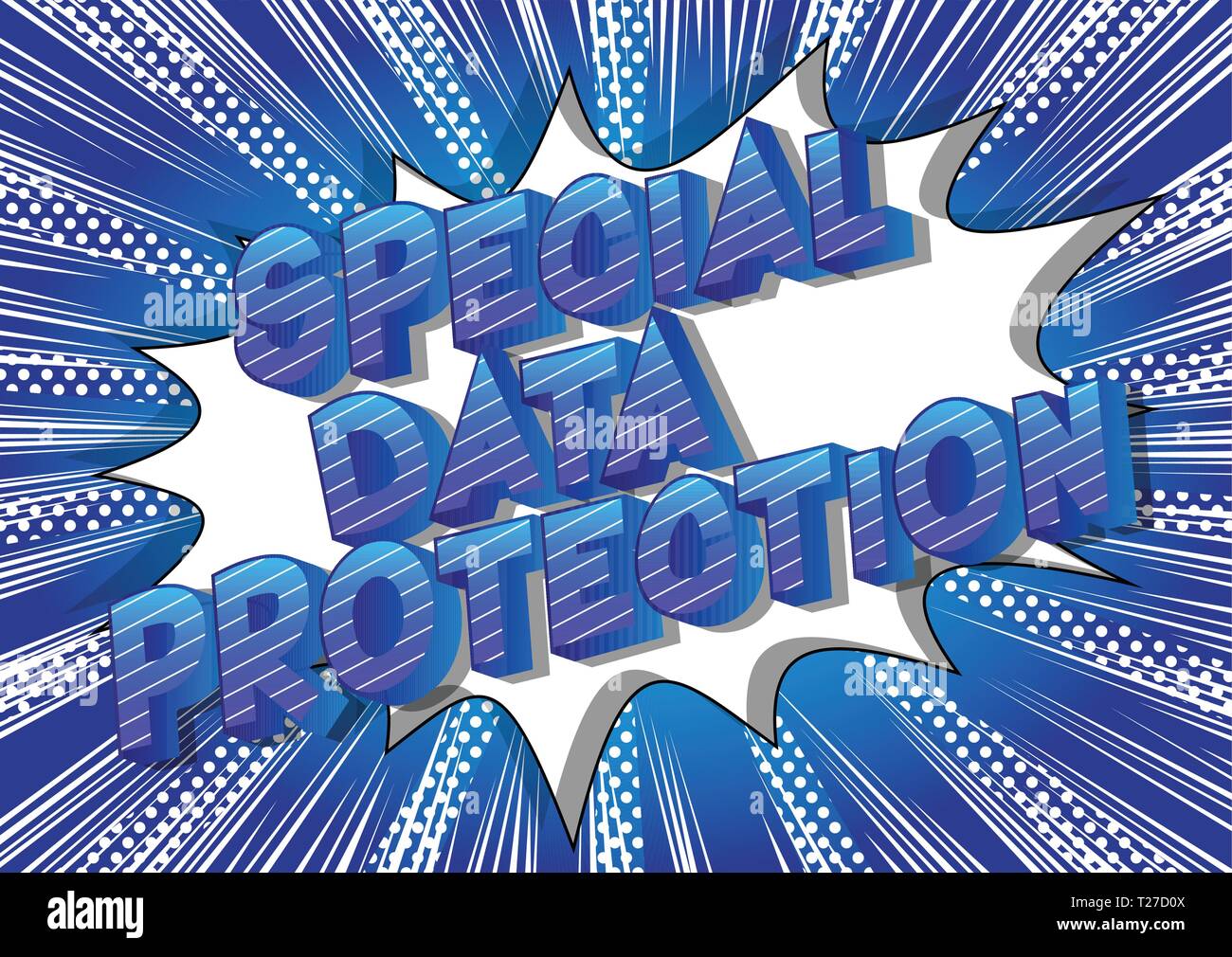 Special Data Protection - Vector illustrated comic book style phrase on ...